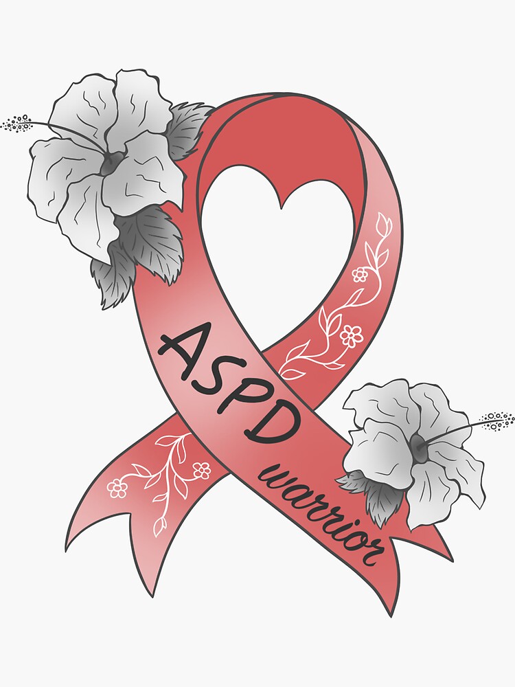 "ASPD Warrior Ribbon, Antisocial Personality Disorder Awareness Sticker ...