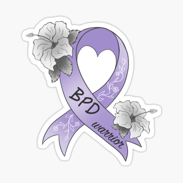 "BPD Warrior Ribbon, Borderline Personality Disorder Awareness Sticker ...