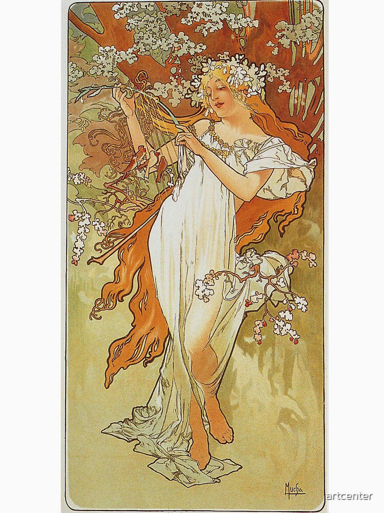 "Alphonse Mucha - Spring 1896" T-shirt for Sale by artcenter ...