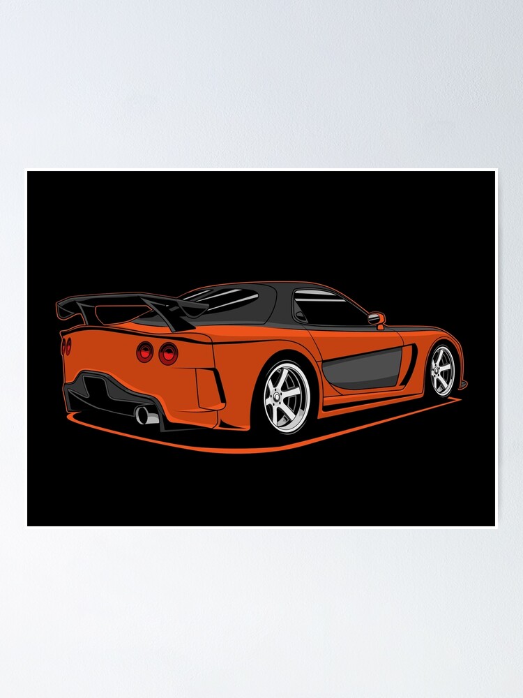 "Mazda rx7 veilside 1" Poster for Sale by Hans-Studio | Redbubble