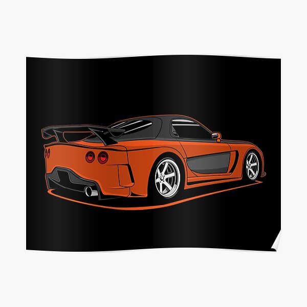 "Mazda rx7 veilside 1" Poster for Sale by Hans-Studio | Redbubble