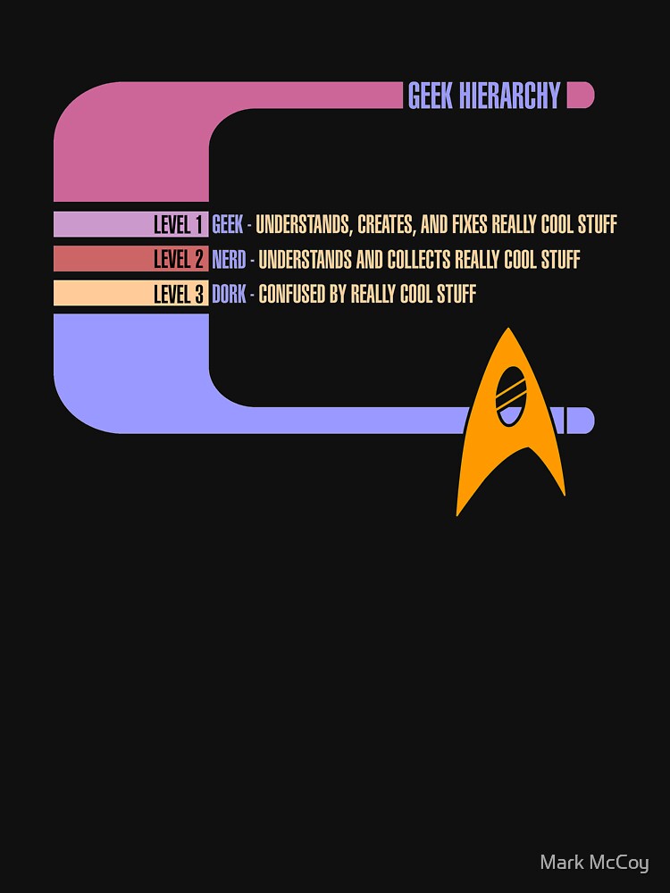 "Geek Hierarchy" T-shirt for Sale by darthkaos | Redbubble | geek t-shirts