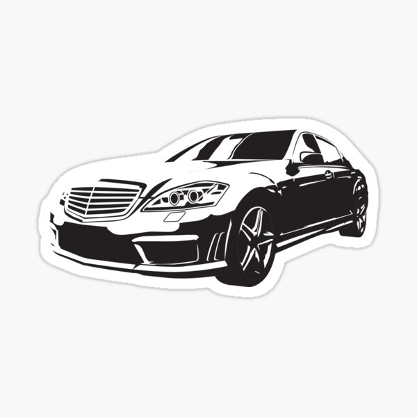 "Mercedes Benz S" Sticker by MemaDesigning | Redbubble