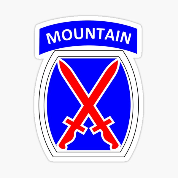 "10th Mtn Divsion" Sticker for Sale by Joshua King | Redbubble