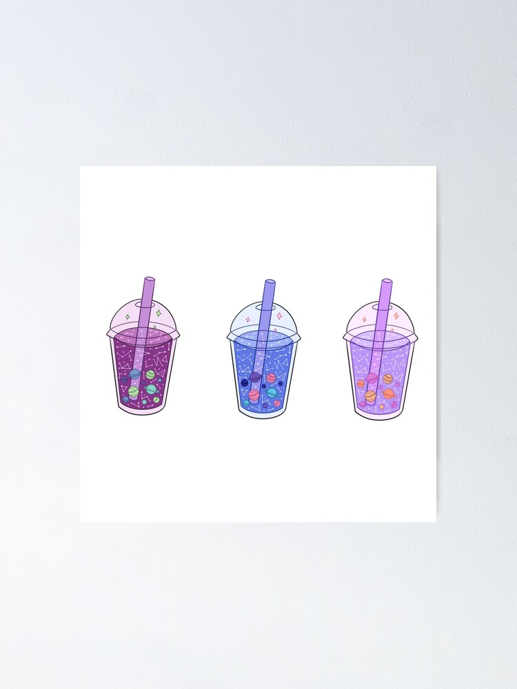 "Space Boba Set" Poster by Bubbleppop | Redbubble