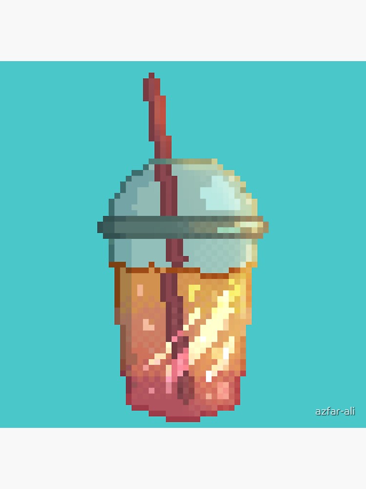 "Pixel Shake Cup Sticker" Sticker by azfar-ali | Redbubble