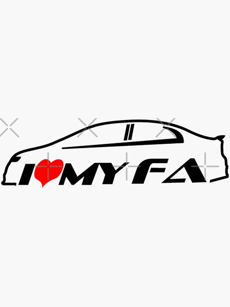" I LOVE MY FA" Sticker by Racingdecals | Redbubble