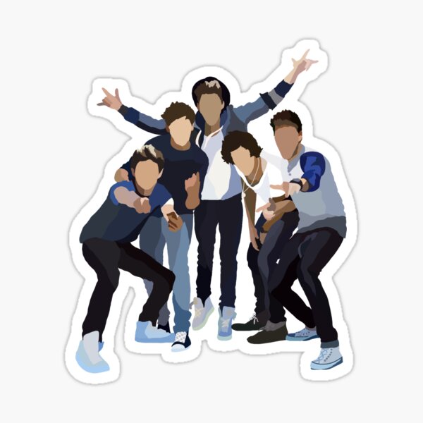 "One Direction Print" Sticker for Sale by georgiamdesigns | Redbubble