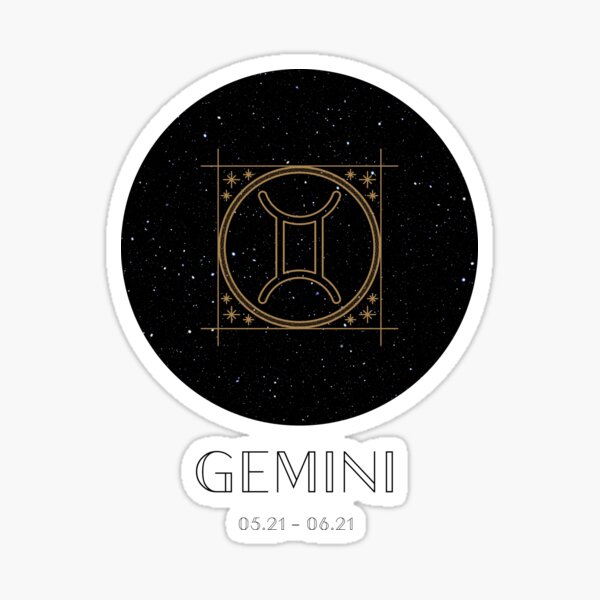 "Gemini Zodiac Sign" Sticker for Sale by BrandRecords | Redbubble