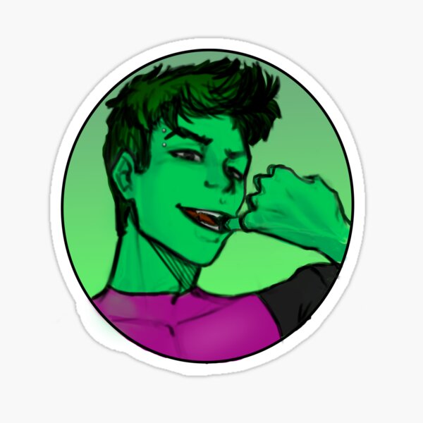 "Beast Boy" Sticker for Sale by RazaArts12 | Redbubble