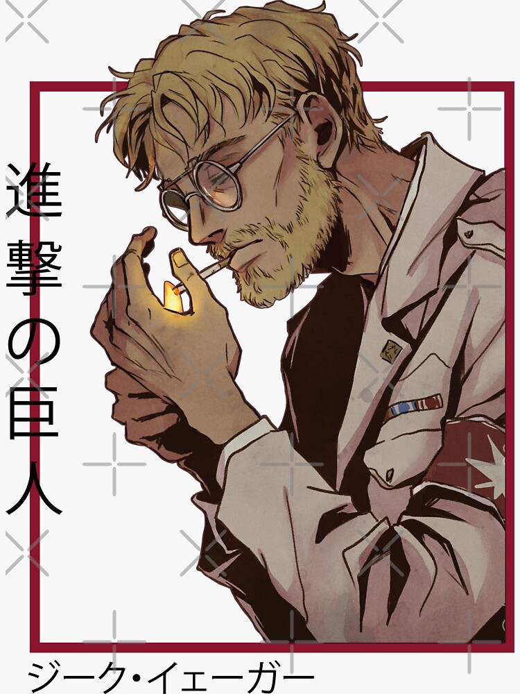 "zeke yeager glasses - zeke yeager" Sticker by SimoMerch | Redbubble