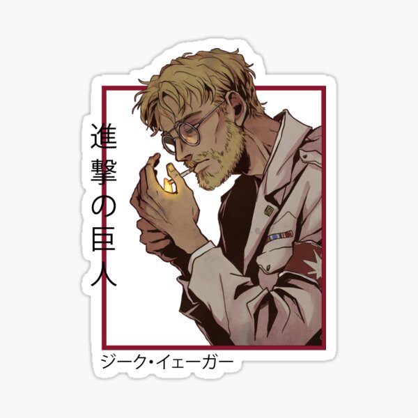 "zeke yeager glasses - zeke yeager" Sticker by SimoMerch | Redbubble