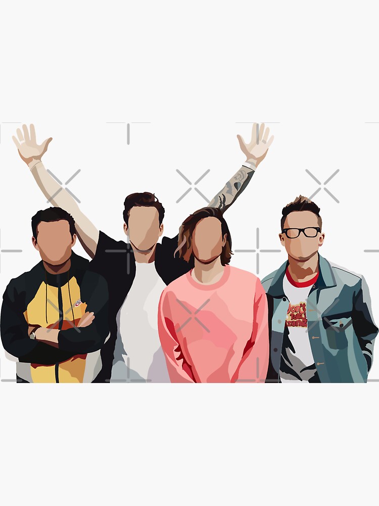 "McFly Band Print" Sticker for Sale by georgiamdesigns | Redbubble