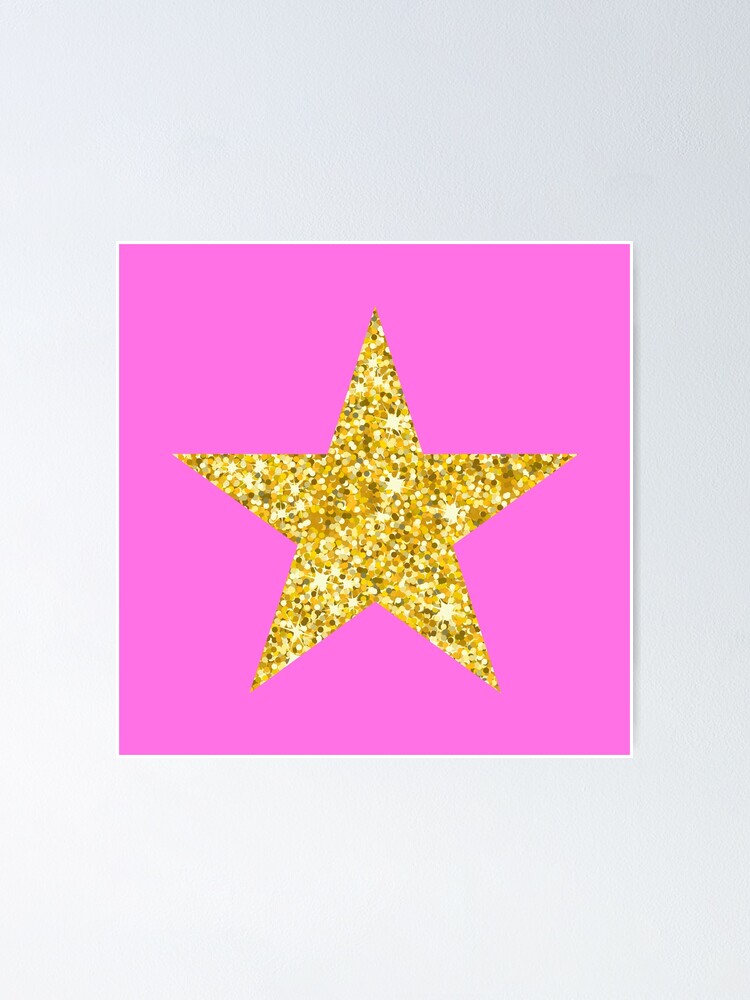 "preppy golden glitter star" Poster for Sale by Suusck | Redbubble