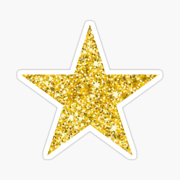 "preppy golden glitter star" Sticker by Suusck | Redbubble