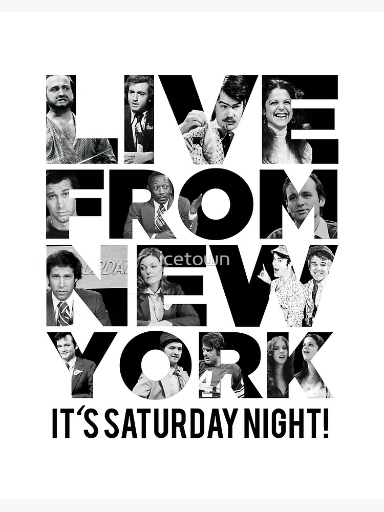 "'Live From New York' - Saturday Night Live Early Cast" Art Board Print ...