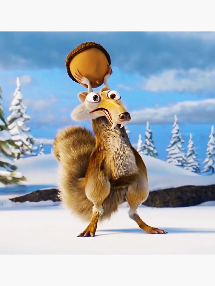 "Scrat finally gets the nut- Ice Age - Blue sky studios " Sticker by ...