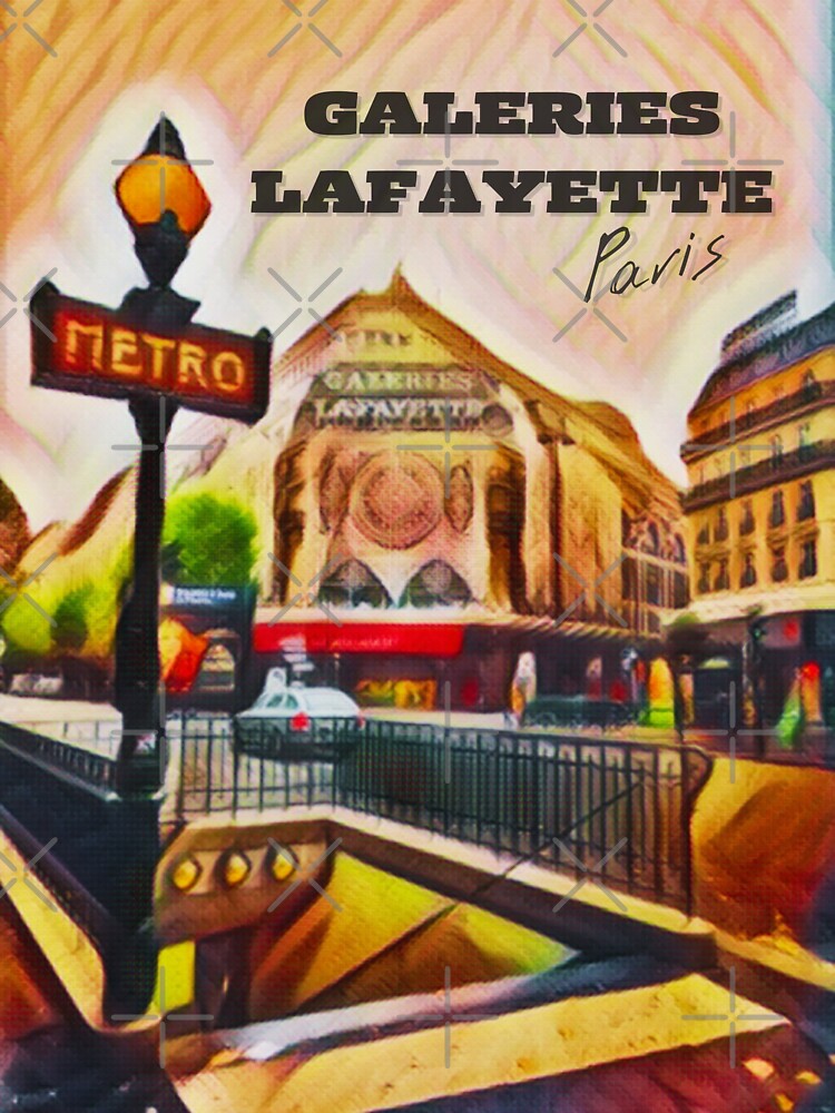 "Galeries Lafayette Store Boulevard Haussmann PARIS | Illustration ...