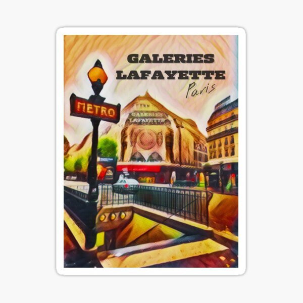 "Galeries Lafayette Store Boulevard Haussmann PARIS | Illustration ...