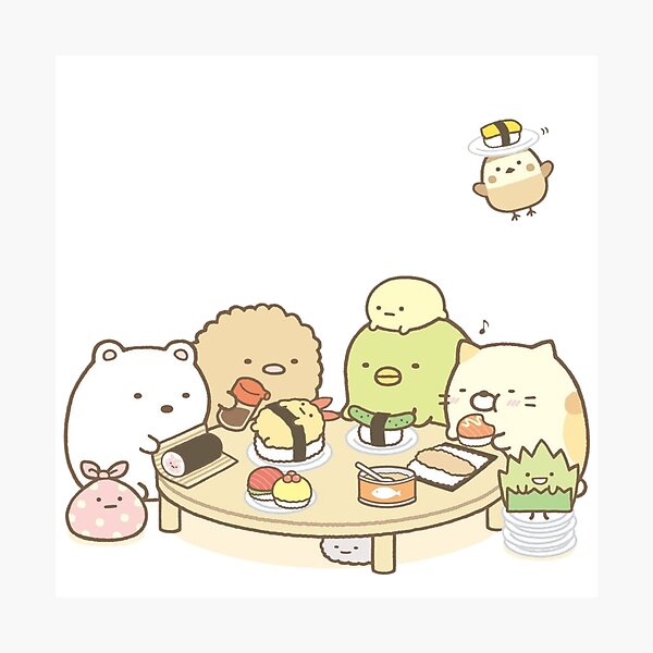 "Sumikko Gurashi - All Characters Having Dinner" Photographic Print for ...