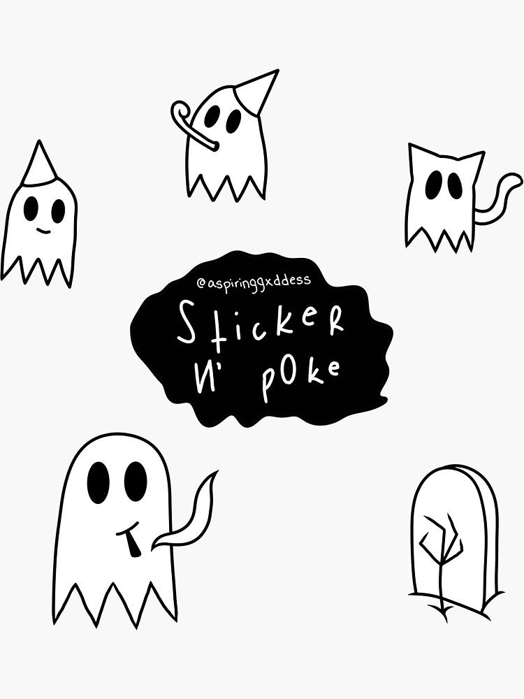 "sticker n' poke - STICKER SHEET" Sticker by aspiringgxddess | Redbubble