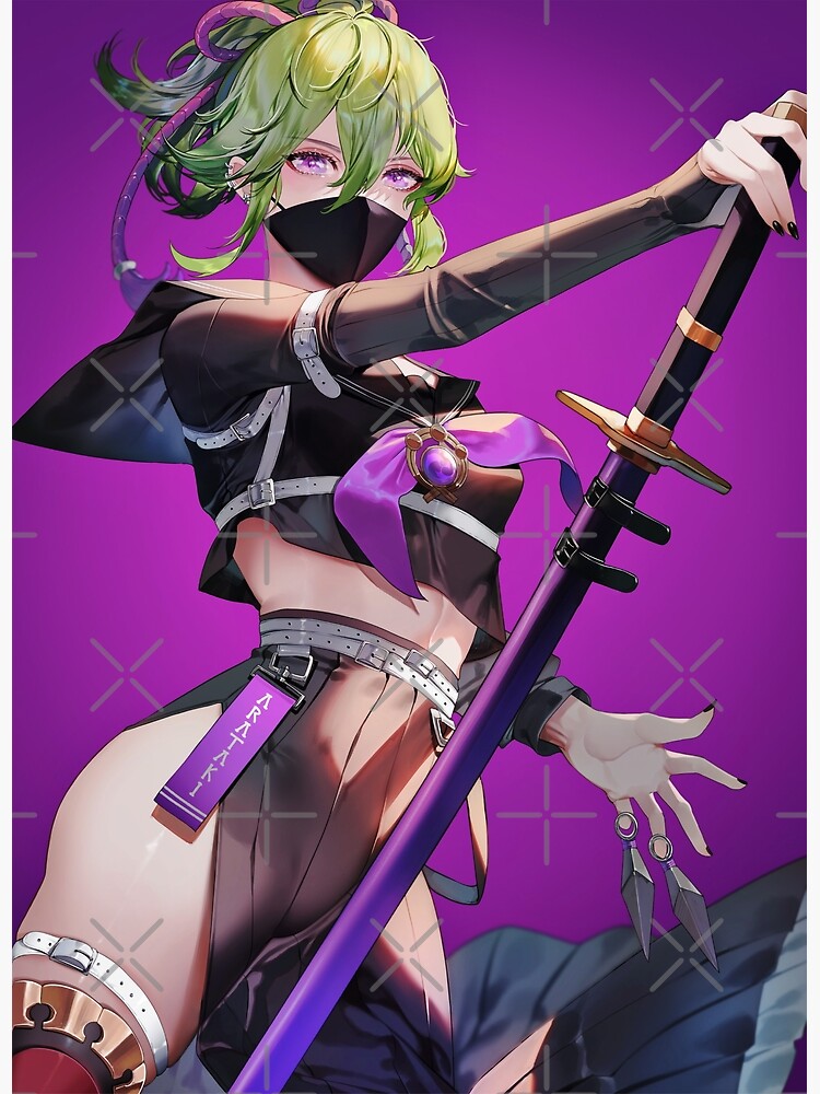 Lámina fotográfica «El impacto de Ninja Kuki Shinobu Genshin» de genshinwaifus | Redbubble