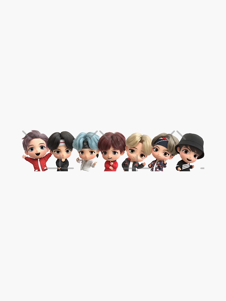 "Bangtan Tiny Tan" Sticker for Sale by jookies | Redbubble