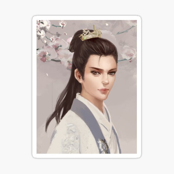 "Handsome Ancient Chinese Prince Illustration" Sticker by LadyMystiq ...