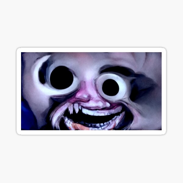 "Scary Face Abstract" Sticker for Sale by ogskeltal | Redbubble