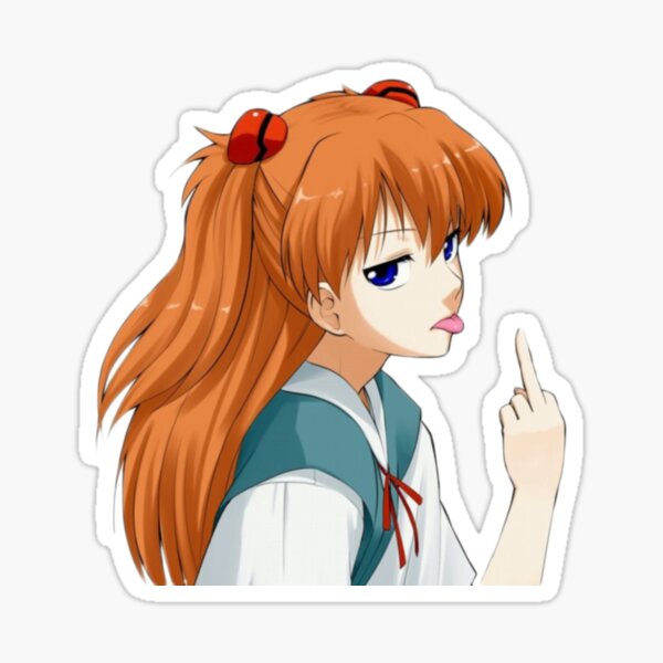 "Asuka" Sticker by RiilRed | Redbubble
