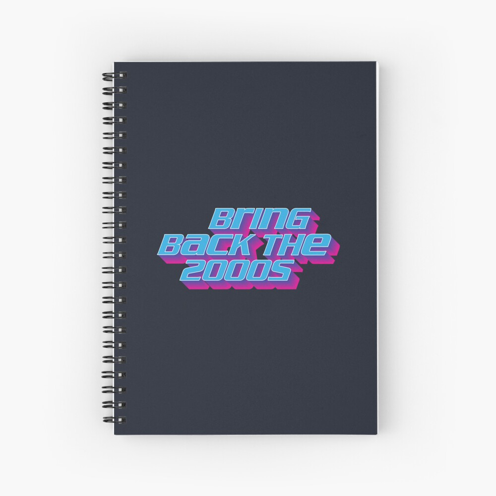 "Bring Back the 2000s - Y2K Typography" Spiral Notebook by 90s-Mall ...