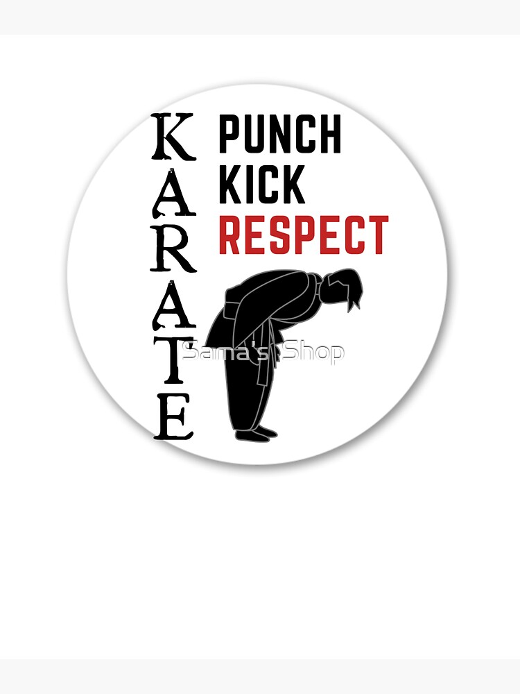 "Karate and respect " Sticker by Sahar5alahmad | Redbubble