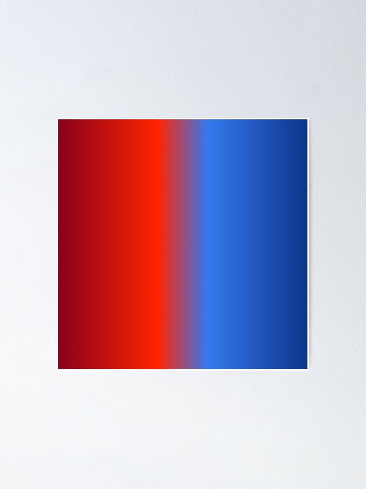 "Gradient Colors Bright Red and Blue" Poster for Sale by ...