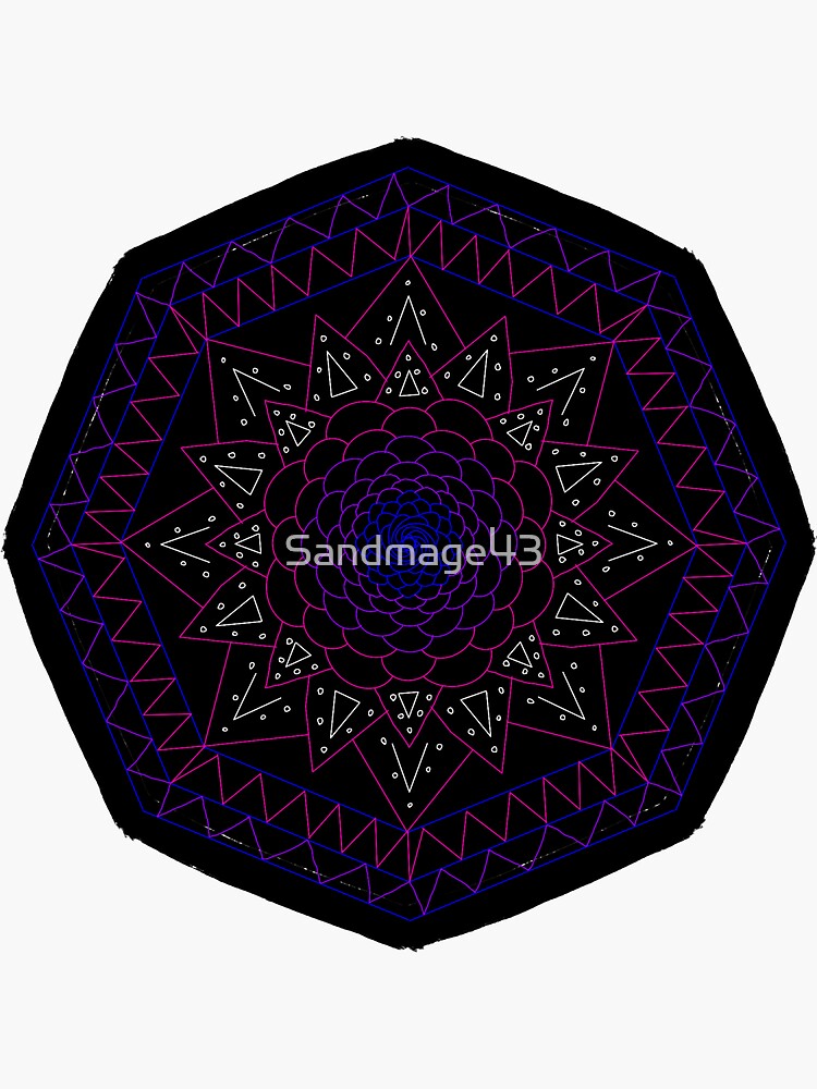 "Bi pride mandala" Sticker by Sandmage43 | Redbubble
