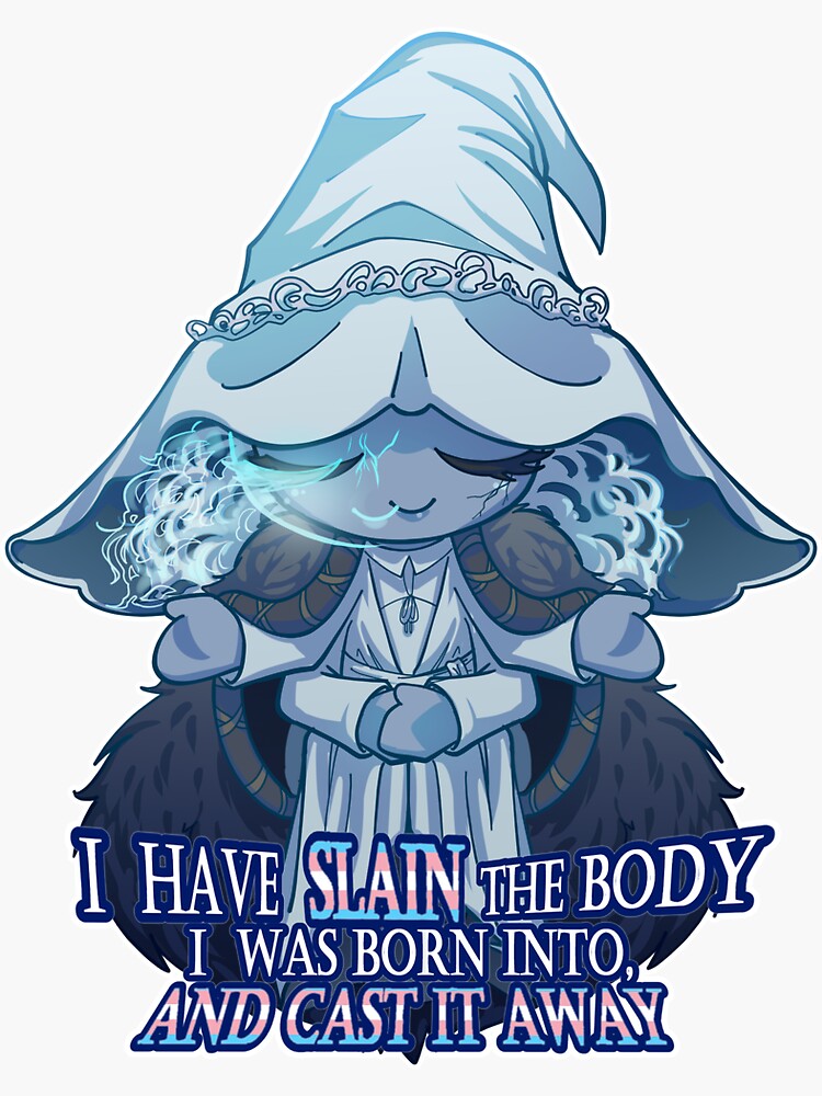 "Elden Ring Ranni Trans Pride" Sticker by melodiesofart | Redbubble