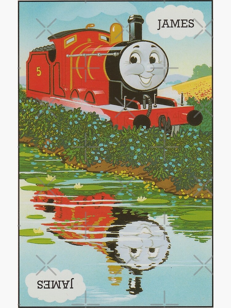 James The Red Engine Vintage Card Premium Matte Vertical Poster