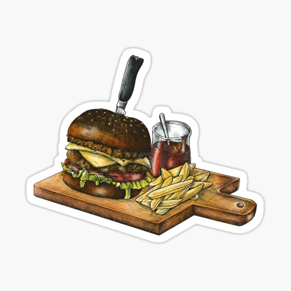 "hamburguer" Sticker by SpecialUsual | Redbubble