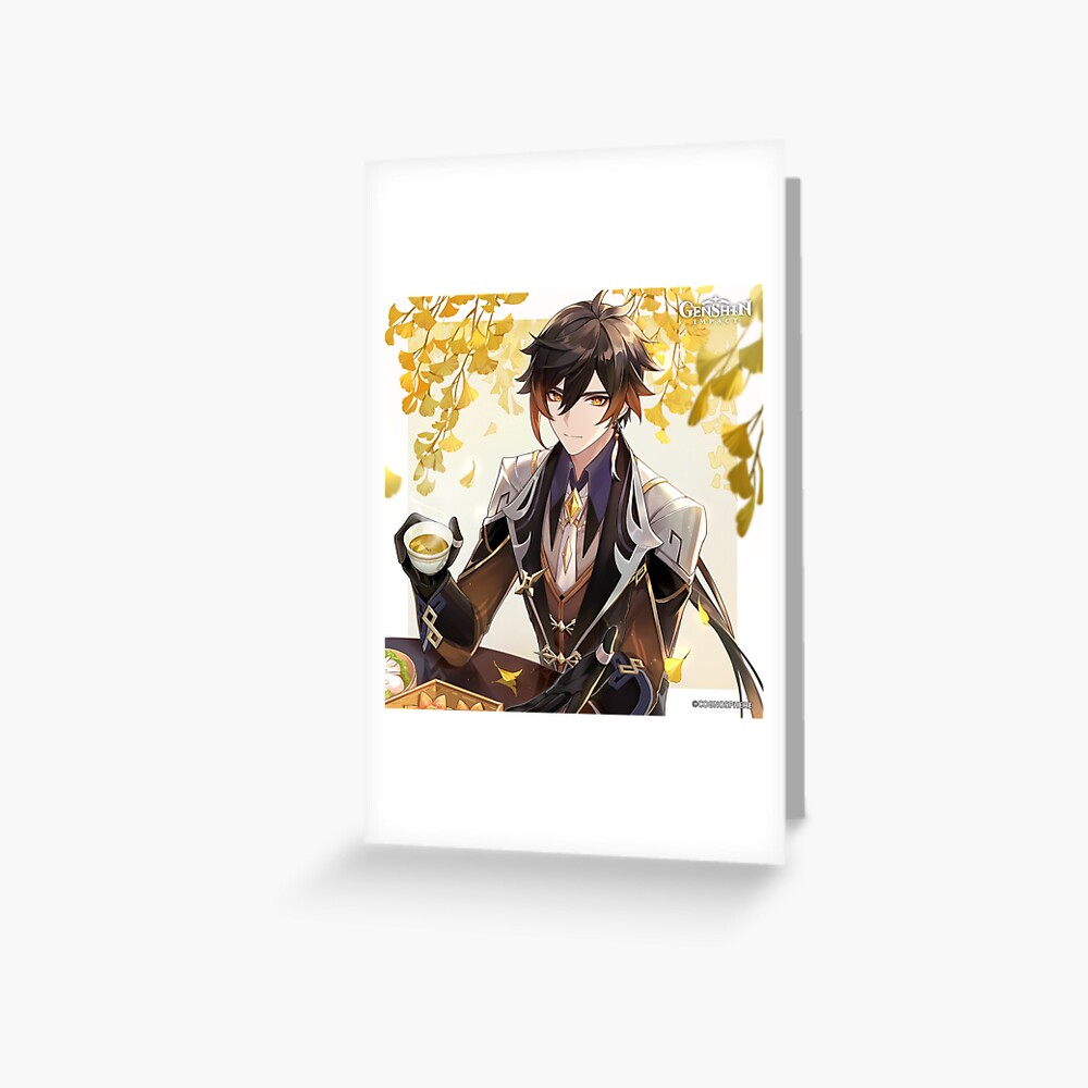 "Zhongli - Genshin Impact" Greeting Card by Aka-Hanako | Redbubble