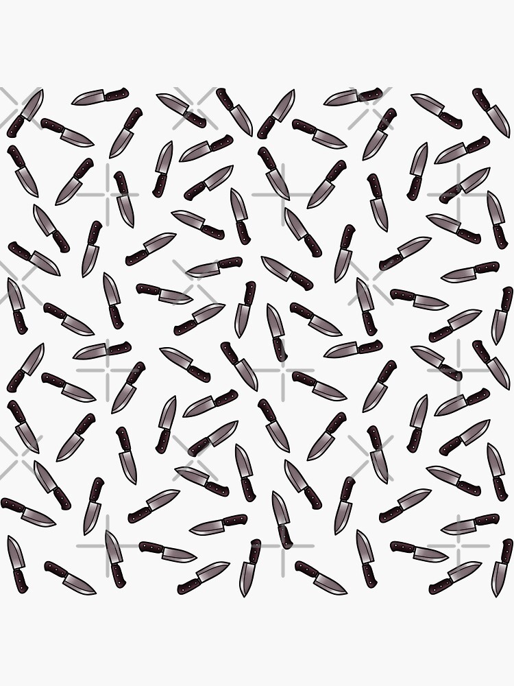 "Knives!" Sticker by spottedhound | Redbubble