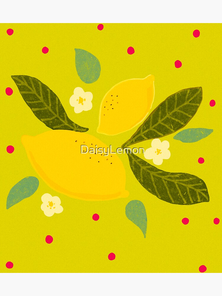 "Yellow Lemon" Sticker for Sale by DaisyLemon | Redbubble