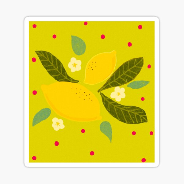 "Yellow Lemon" Sticker for Sale by DaisyLemon | Redbubble