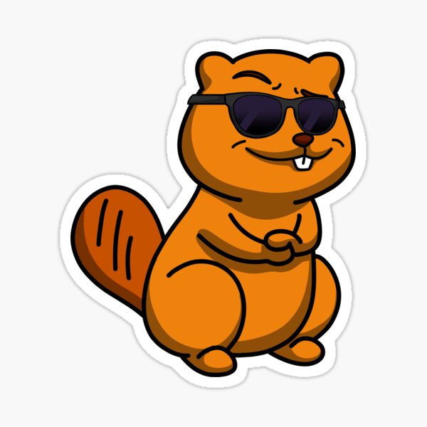 "Beaver is ready to ride!" Sticker for Sale by MixedBags | Redbubble