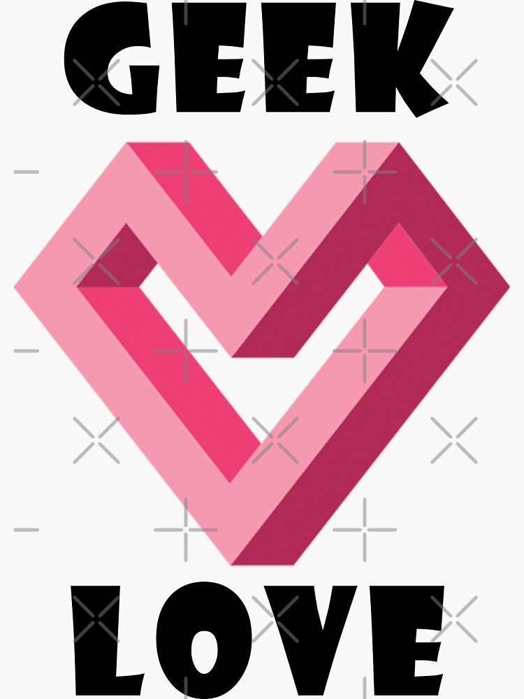 "Geek Love" Sticker by AlanGeek | Redbubble