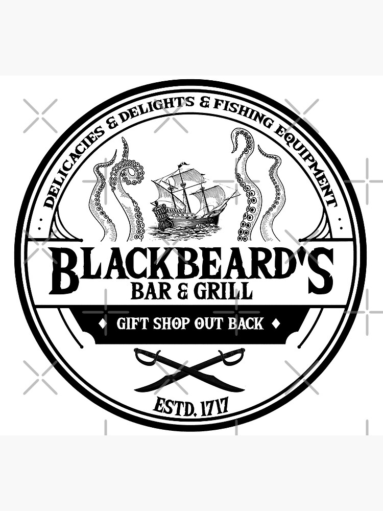 "Blackbeard's Bar and Grill" Art Print for Sale by tripinmidair | Redbubble