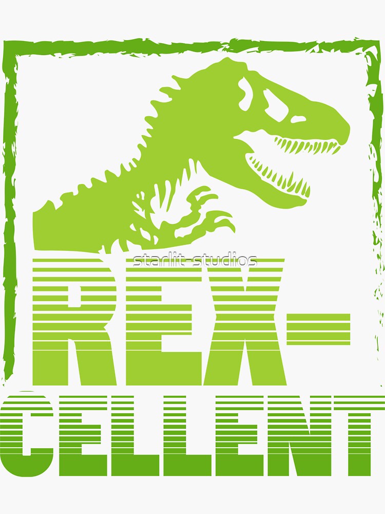"Rex-Cellent SVG Dinosaurs" Sticker by starlit-studios | Redbubble