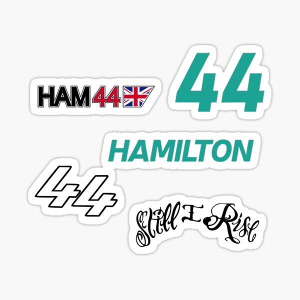 " Lewis Hamilton 44" Sticker for Sale by ArcticWolfMerch | Redbubble