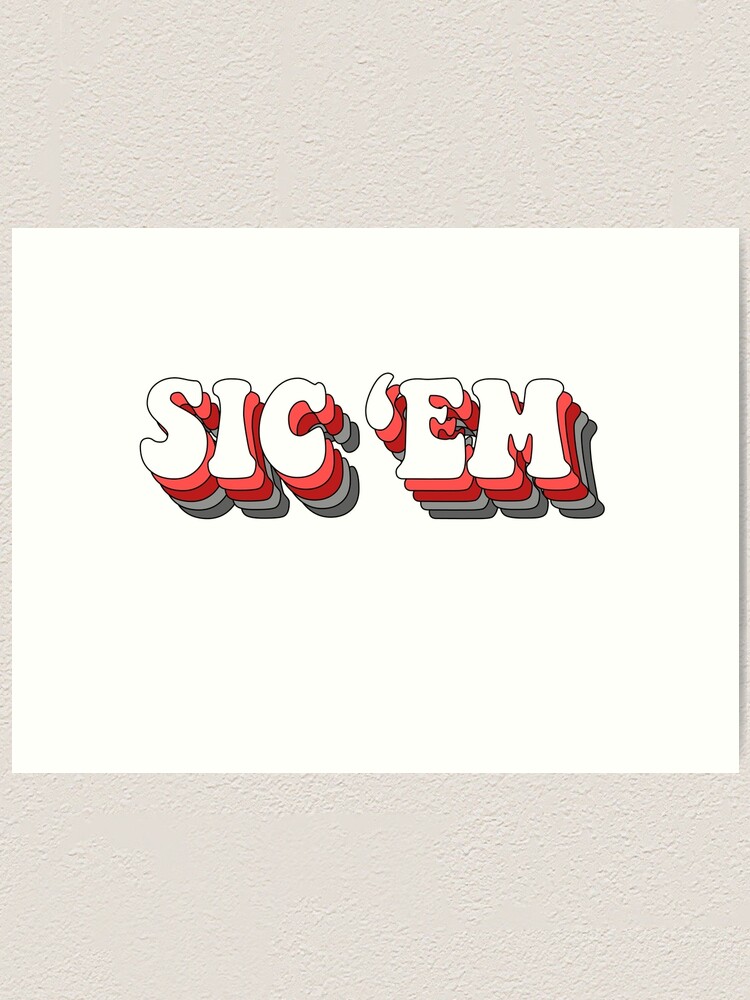 "SIC 'EM Georgia Logo" Art Print for Sale by JuliaMencher | Redbubble