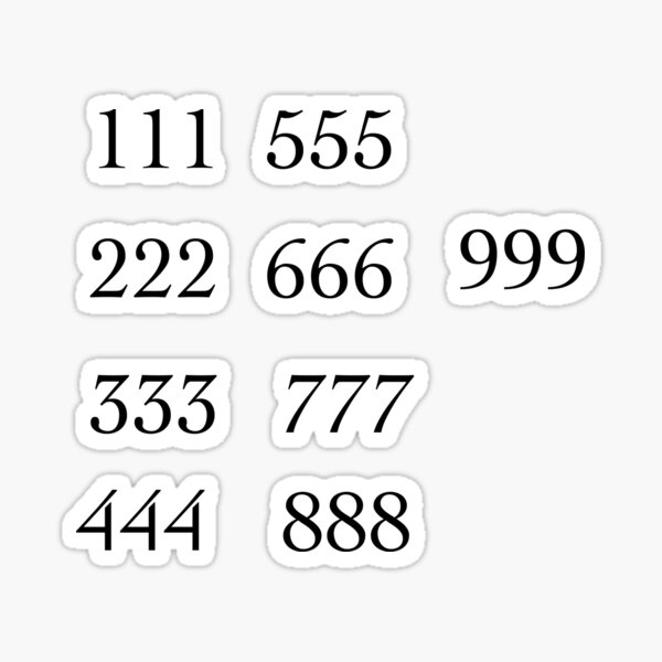 "Angel Number Sticker Pack " Sticker by BeEp21 | Redbubble