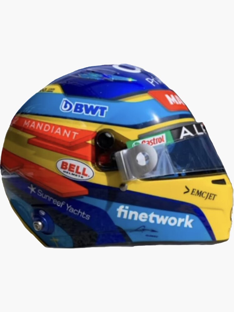"Fernando Alonso 2022 Helmet" Sticker by cydney2002 | Redbubble