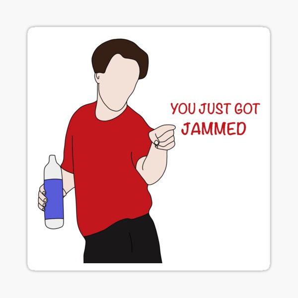 "You just got JAMMED" Sticker by TheDevilsArt | Redbubble